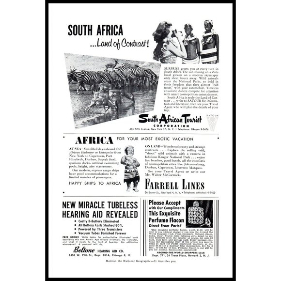South Africa | Art | 953 South Africa Tourist Vacation Planner Vintage ...
